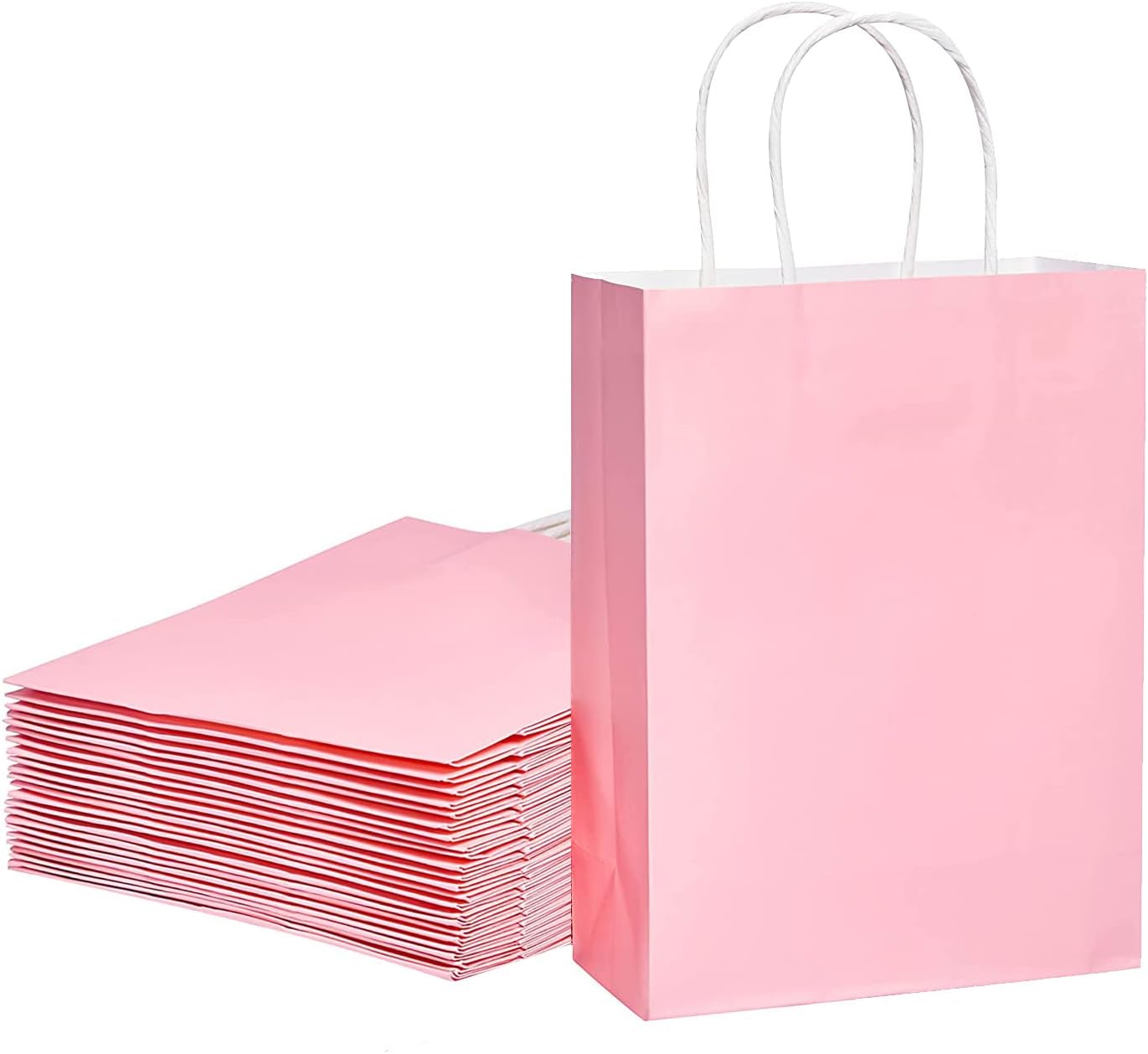 Amazon.com: SUNCOLOR 25 Pieces 6" Mini Goodie Bags Small Pink Gift Bags ...