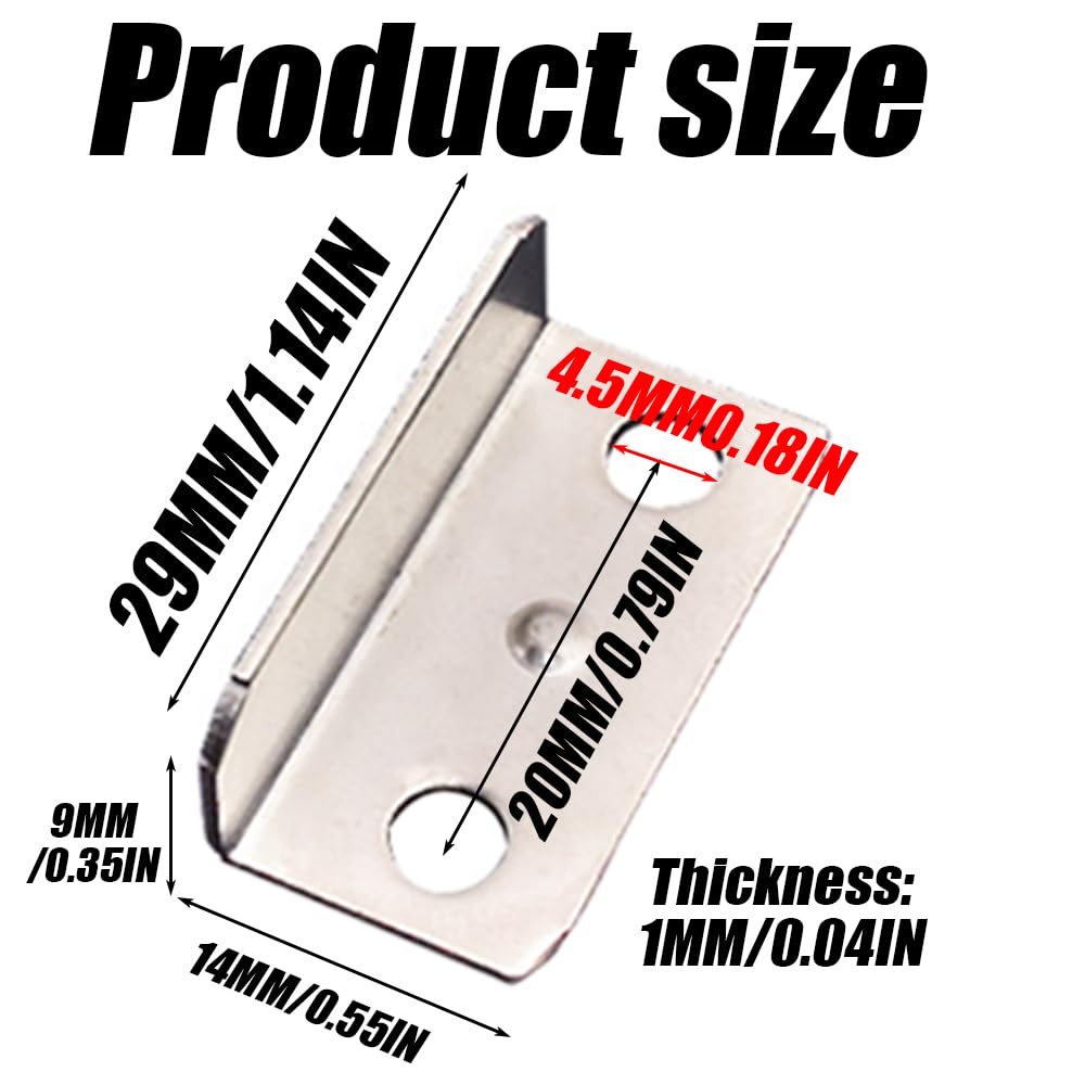 Snapklik.com : 20 Pcs Angled Drawer Lock Strike Plate, Drawer L Shaped ...