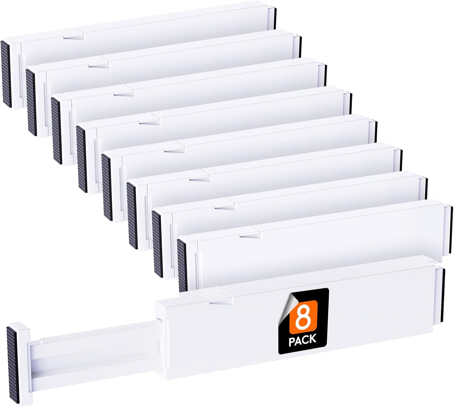 Amazon.com: Lifewit 8 Pack Kitchen Drawer Dividers 2.36" High, 11"-17 ...