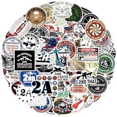 Amazon.com: 100pcs American 2nd Amendment Stickers for Hard Hat, Cool ...