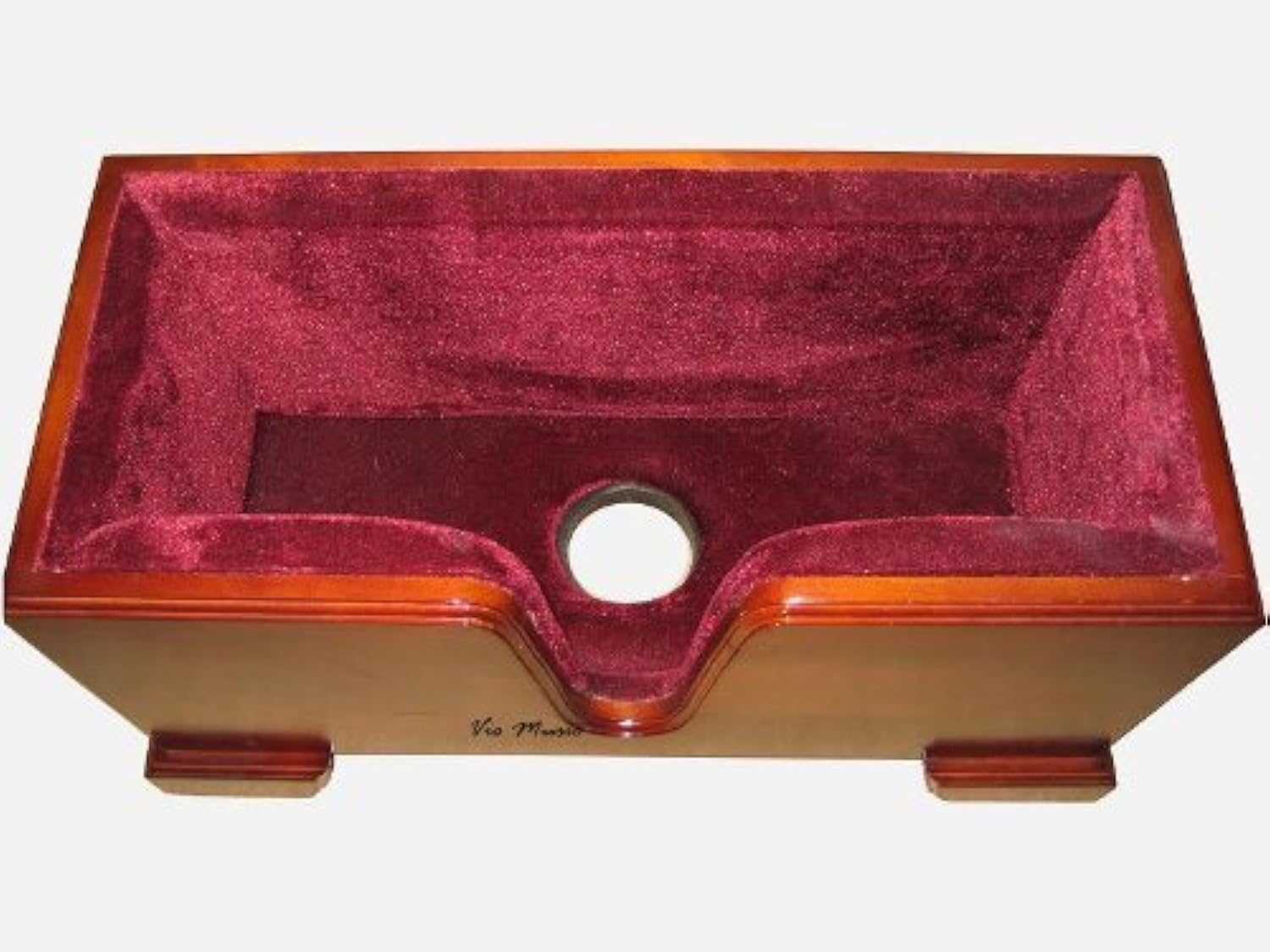 Amazon.com: Vio Music Cello Wooden Stand Burgundy Velvet Plush Cushions ...