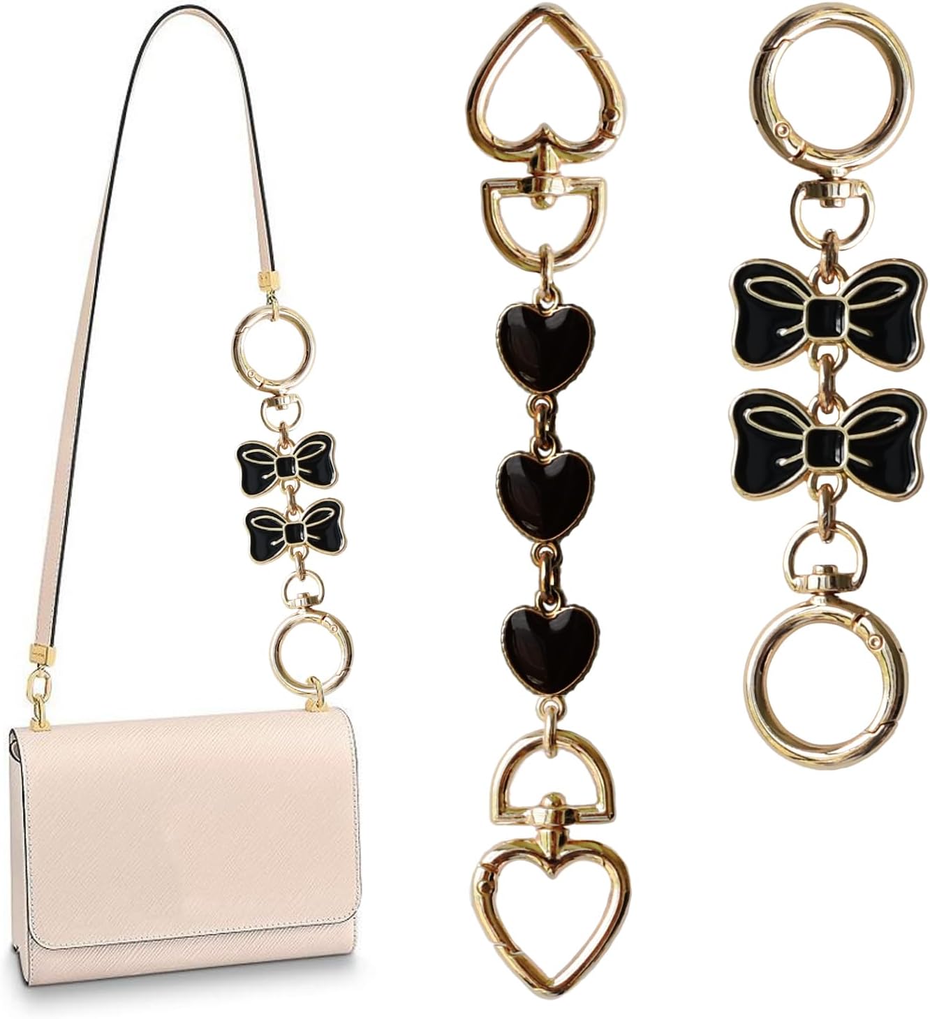 Amazon.com: Chewarelly 2Pcs Purse Extender Chain Bag Strap Extension ...