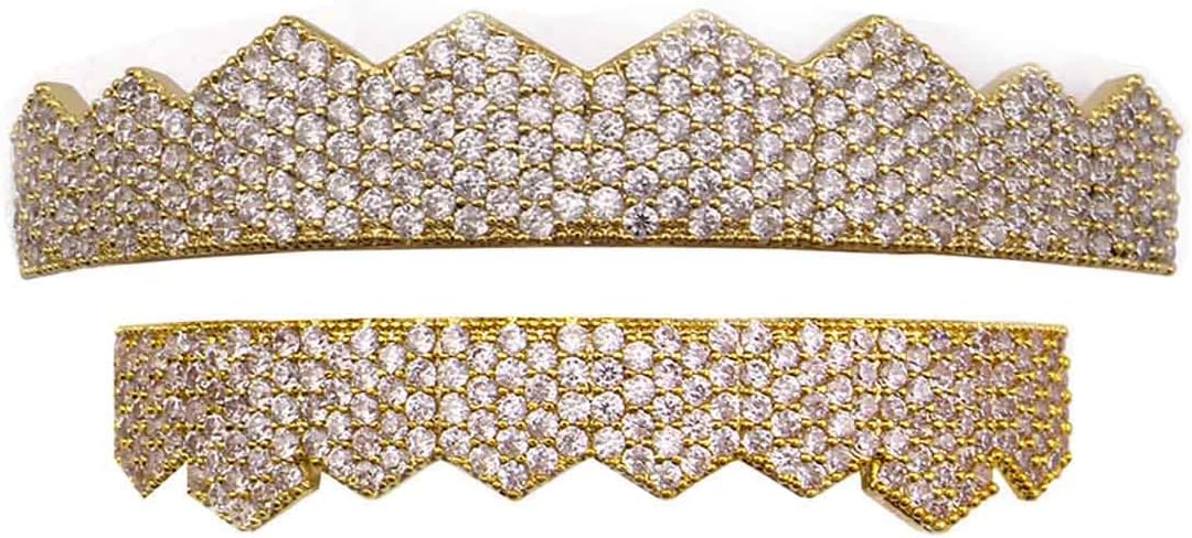 Amazon.com: Sadiyamo Diamond Grills Shiny Hip Hop Teeth Grillz Caps ...
