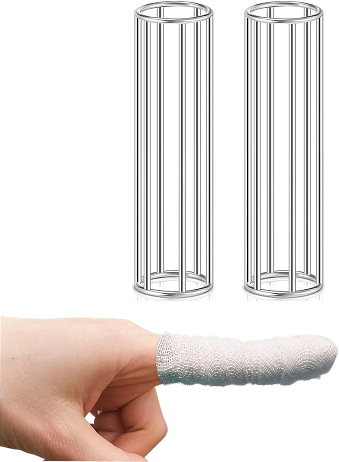 Amazon.com: Alaisee 2 Pcs Tubular Gauze Metal Applicator Cage Metal ...