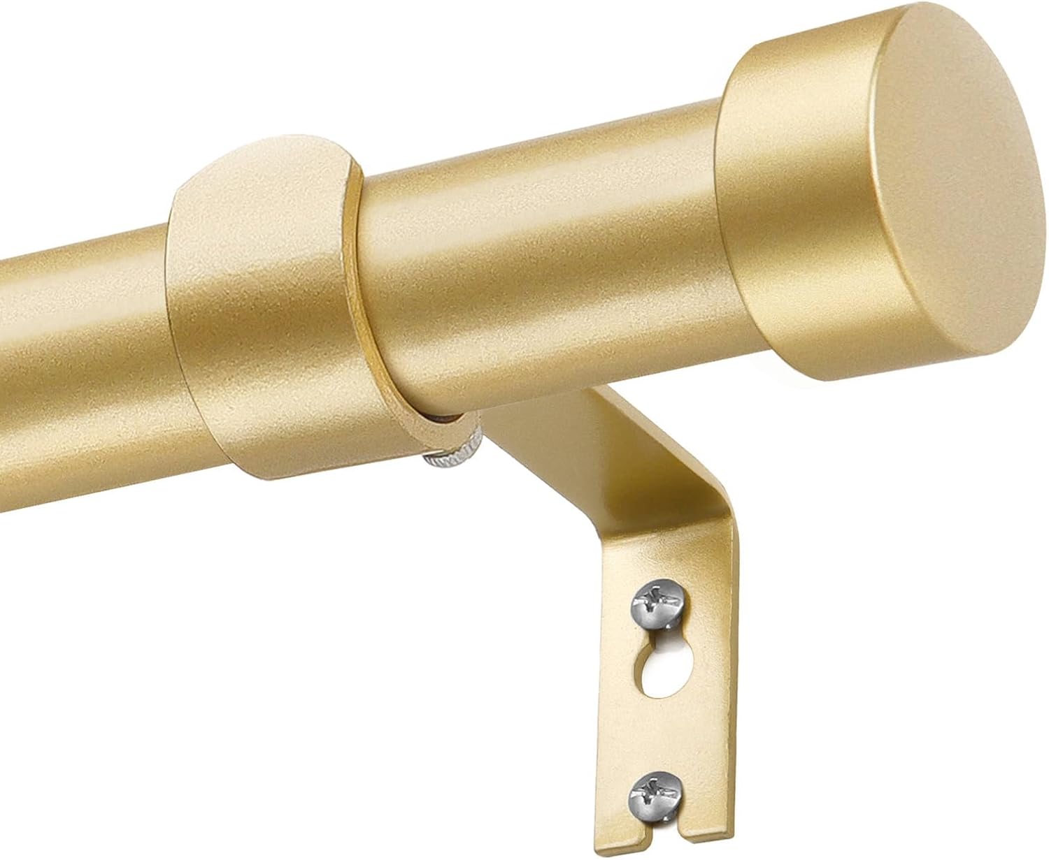 KAMANINA Gold Curtain Pole 80 to 304cm, 25 mm Diameter Curtain Poles ...