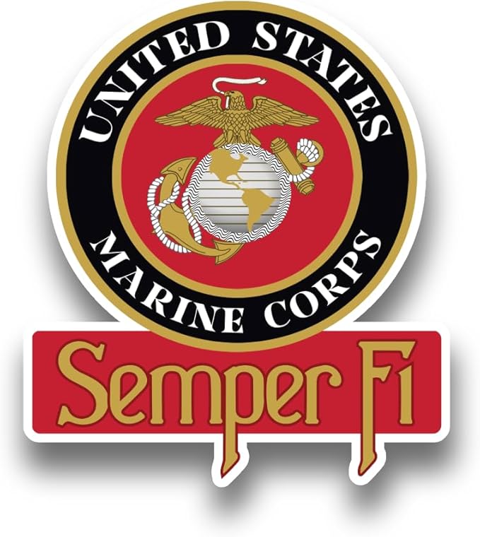Amazon.com - Sticky Expressions | Semper Fi Sticker - Strong Adhesive ...