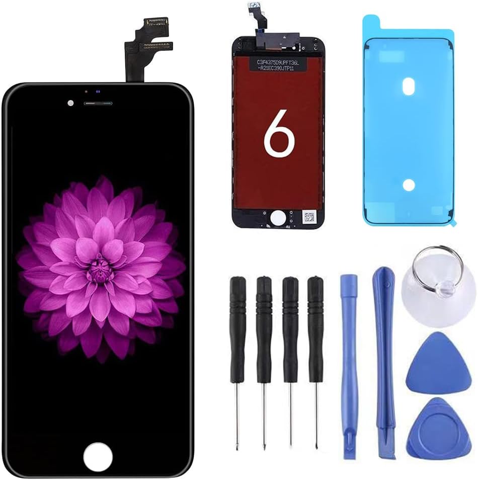 Amazon.com: for iPhone 6 Screen Replacement Black Touch Display LCD ...