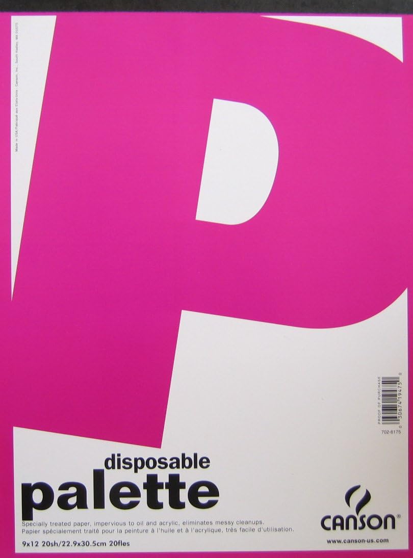 Amazon.com: Canson Disposable Paper Paint Palette: 20 Sheets