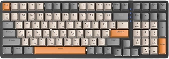 Ronyme Russian Mechanical Keyboard Backlit Plug and C Interface for PC ...