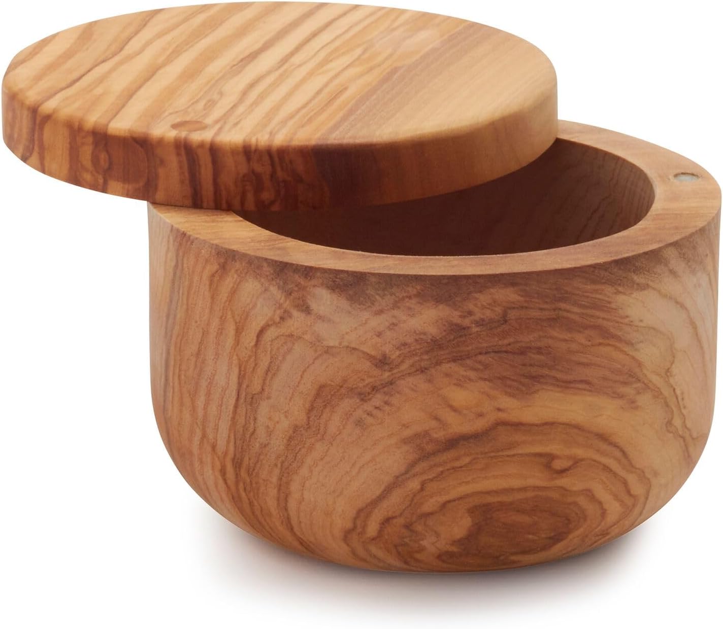 Amazon.com: Sur La Table Olivewood Salt Keeper – 4" x 3" Wooden Salt ...