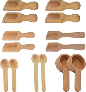 Amazon.com: 14 pcs Mini Wooden Spoons, CNYMANY 3”-4.3” Small Wooden ...