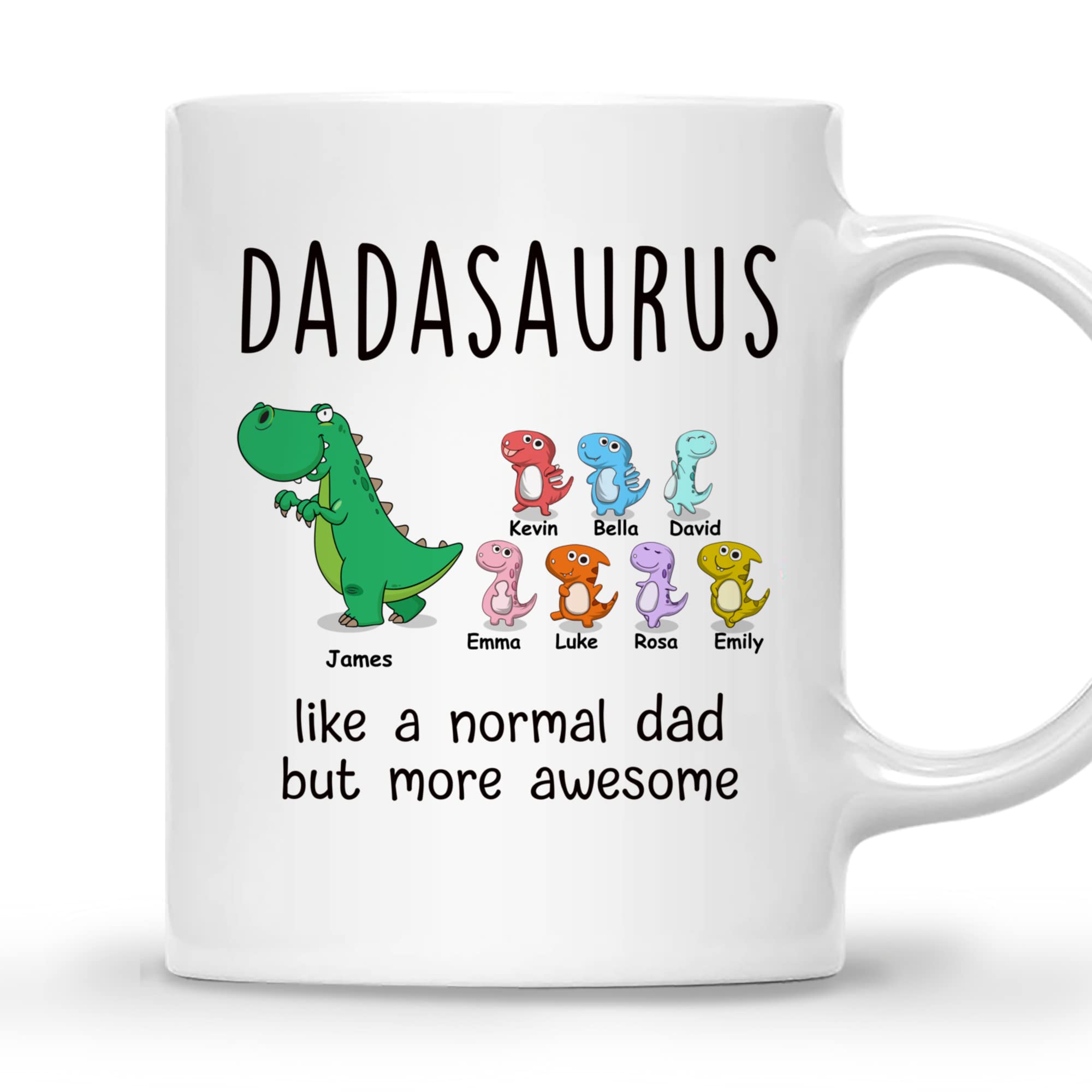 Amazon.com: Gossby Personalized DADASAURUS Coffee Mug for Dad - Custom ...