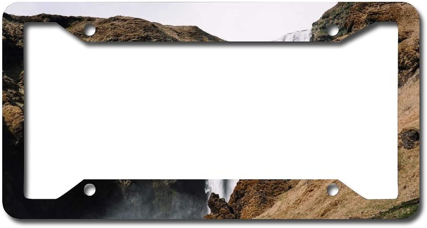 Amazon.com: Skogafoss Waterfall Iceland_5Fd215985B577 License Plate ...