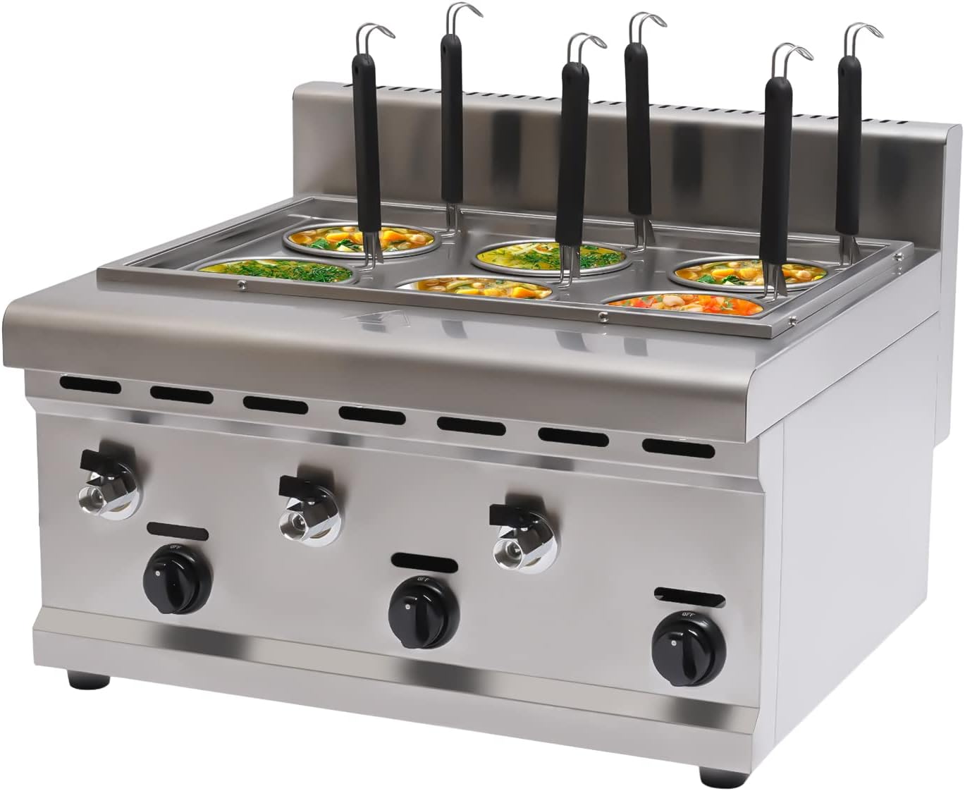Amazon.com: Commercial Pasta Cooker Pasta Boiler with 6 Strainer Baskets LPG Gas Noodle Pasta ...