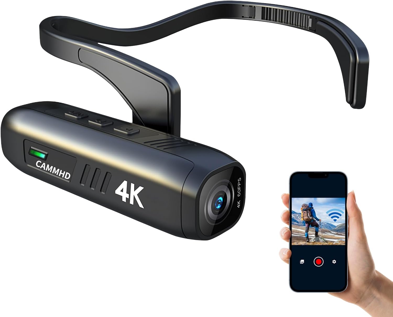 CAMMHD 4K Action Camera, Anti-Shake Helmet Camcorder with 6-Axis Gimbal ...