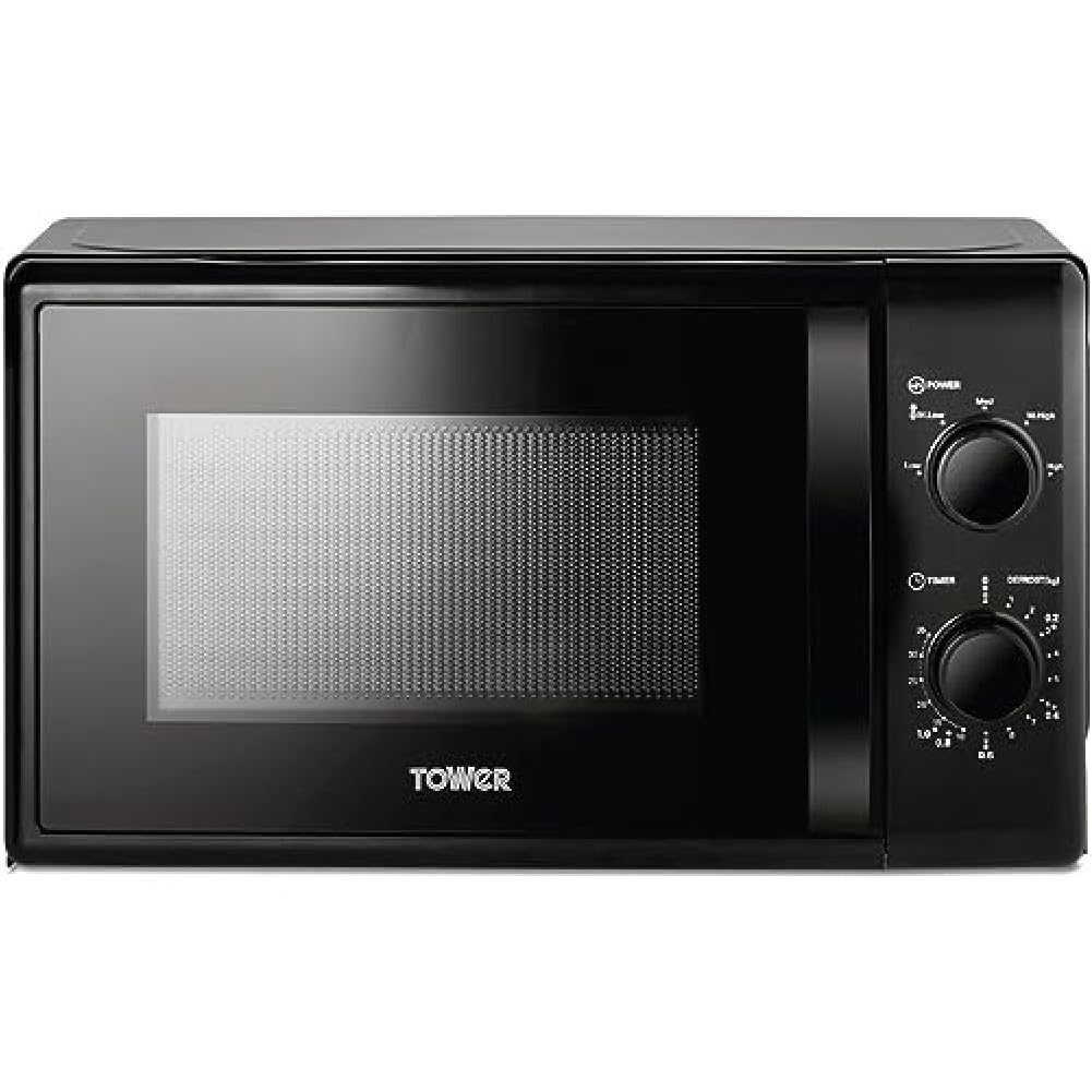 Tower T24034BLK Microwave – Multi-Function Manual Microwave Oven 20 L, 700 W, with 5 Power ...