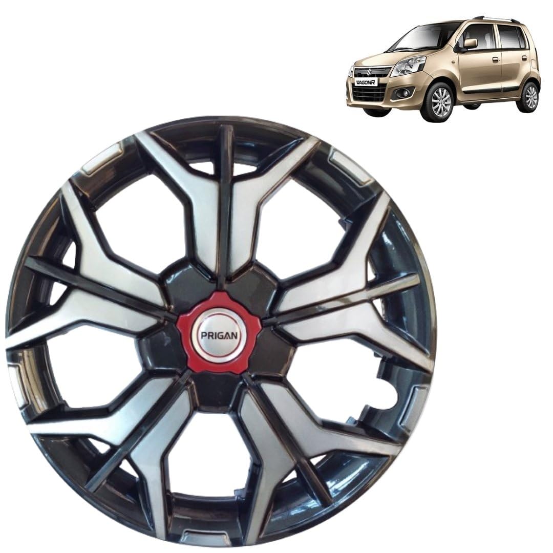 PRIGAN Wheel Cover for Maruti Wagon R LXI 13 Inch Grey Silver Wheel Cap ...