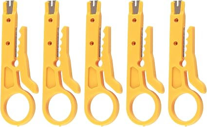 Mini Wire Stripper, Safe 5 Pcs Network Wire Stripper Punch Down Cutter ...