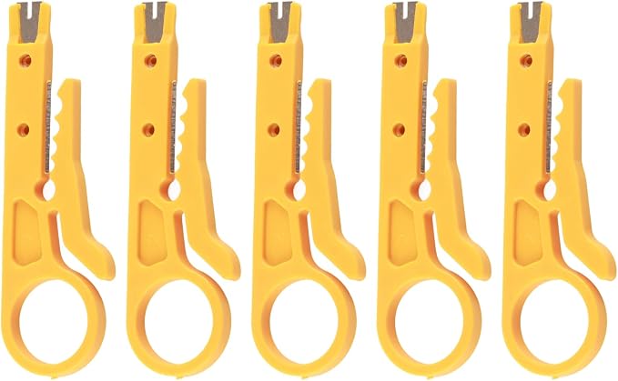 Mini Wire Stripper, Safe 5 Pcs Network Wire Stripper Punch Down Cutter ...