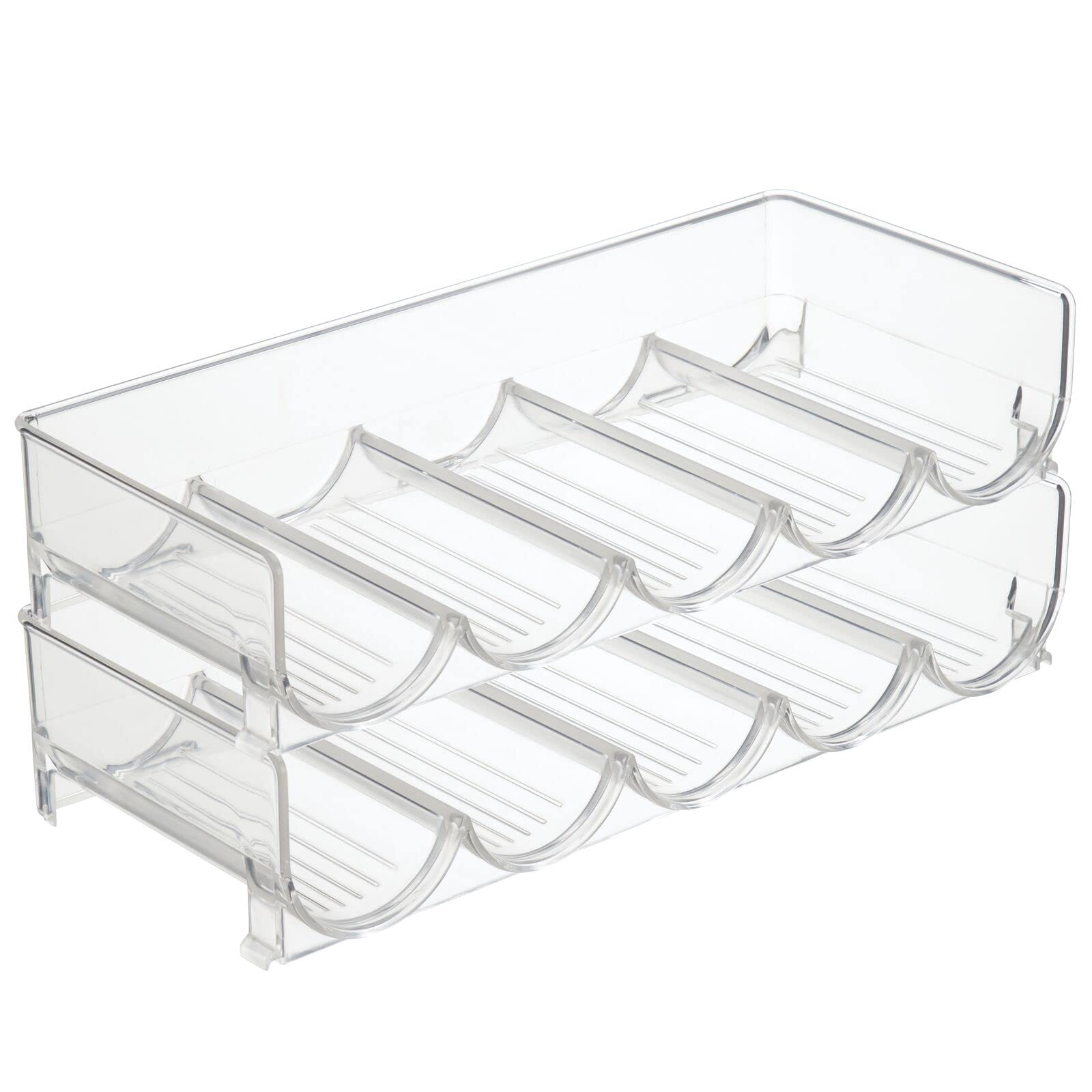 mDesign Plastic Free-Standing Water Bottle and Wine Rack Storage ...