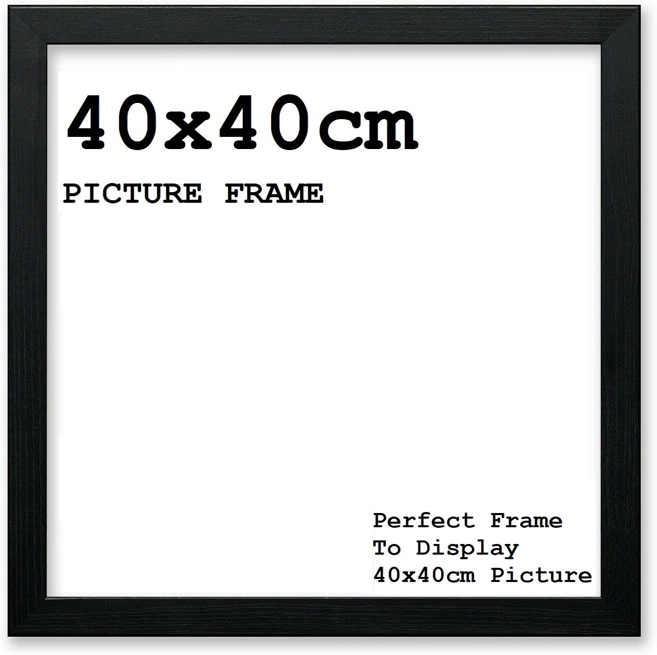 40 X 40 Poster Frame Ultimat Mono Glass & Wood Picture Frame Black