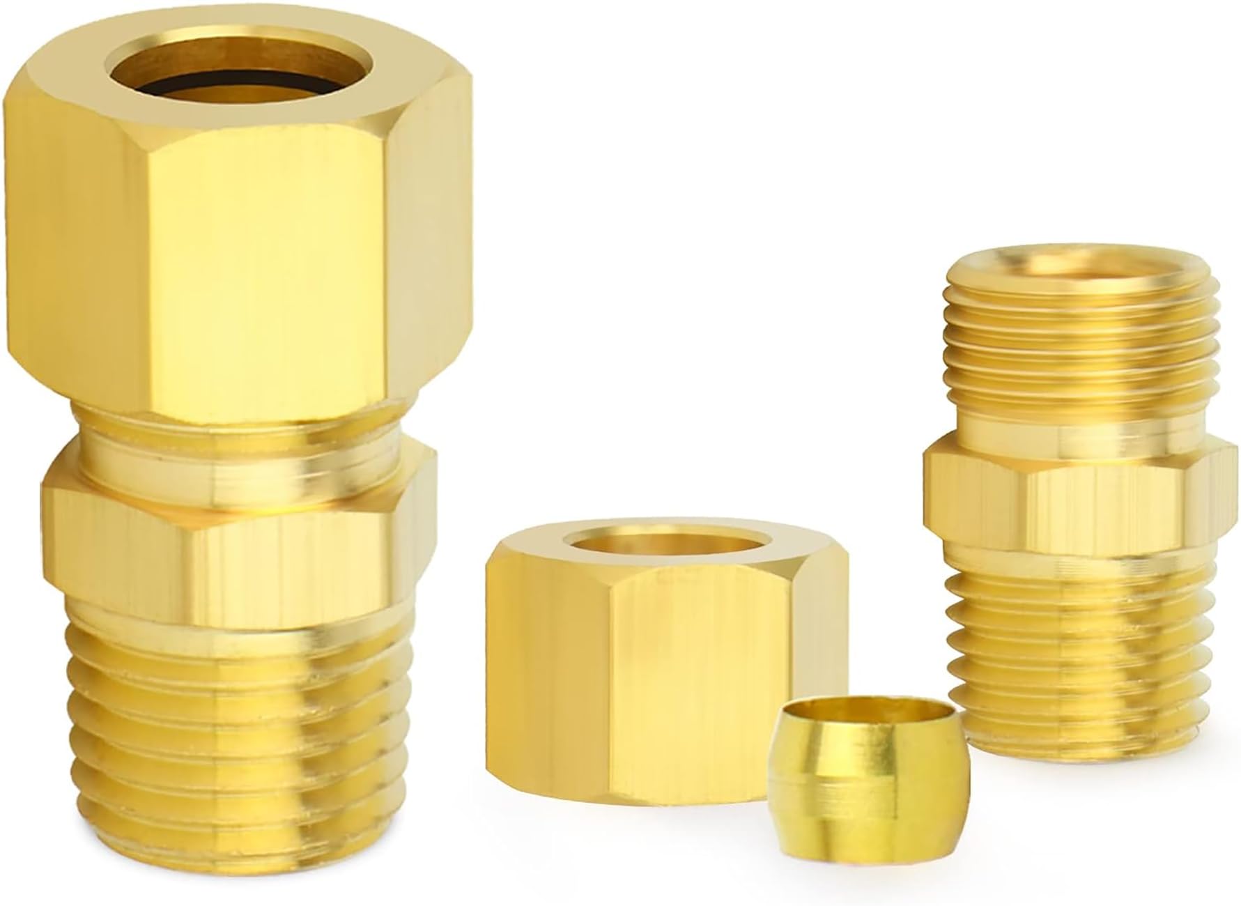 Compression Fitting 10 Pack 10-Piece Set – 3/16" OD Tube X 1/8" NPT ...
