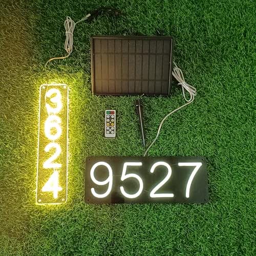 Solar Lighted House numbers | Custom Vertical and Horizontal LED ...