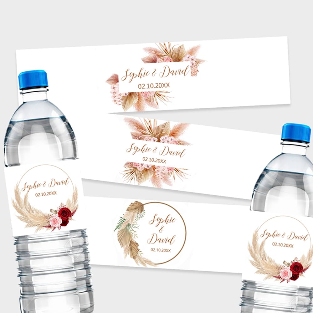 Bottled Water Personalized For Weddings Water Bottle Labels Wedding