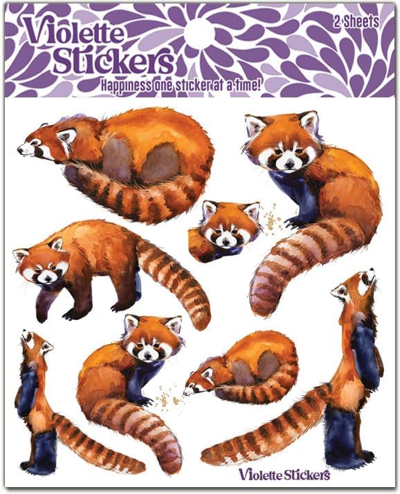 Amazon.com: Red Panda Stickers by Violette Stickers