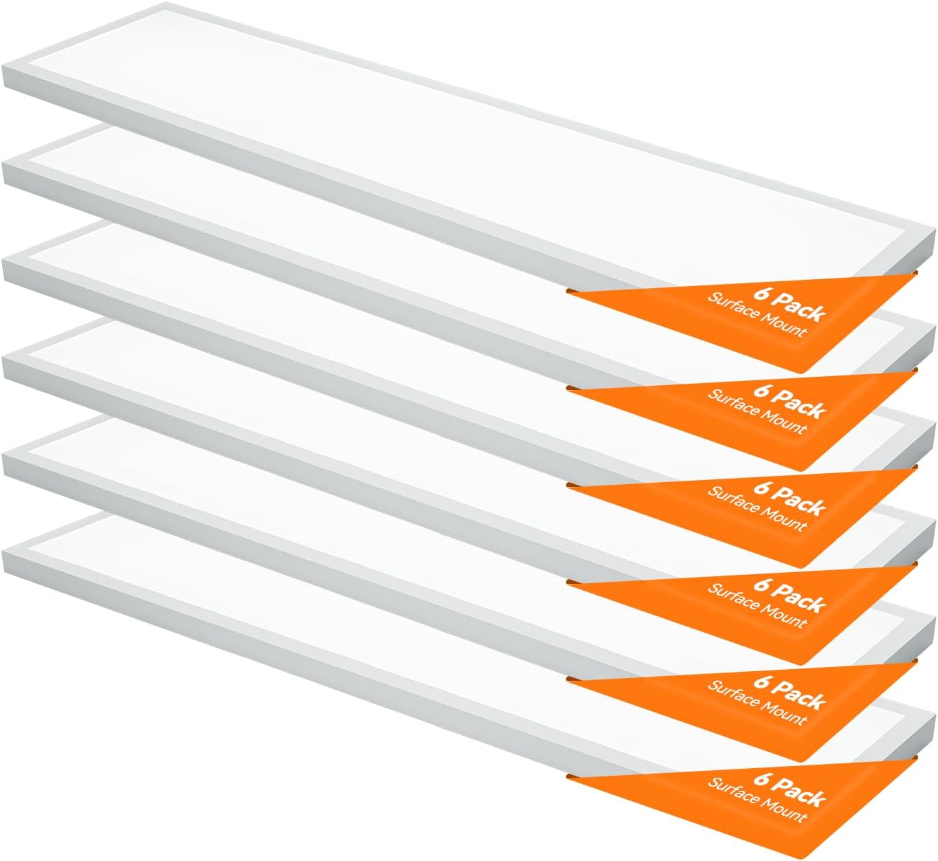 Comiled 1x4 LED Flat Panel Light Surface Mount 6 Pack, 3000K/4000K ...