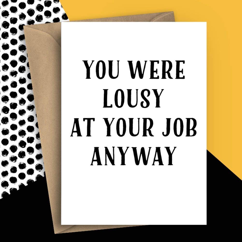 Funny Leaving Card Funny Rude Leaving Card For Colleague - Good Luck ...