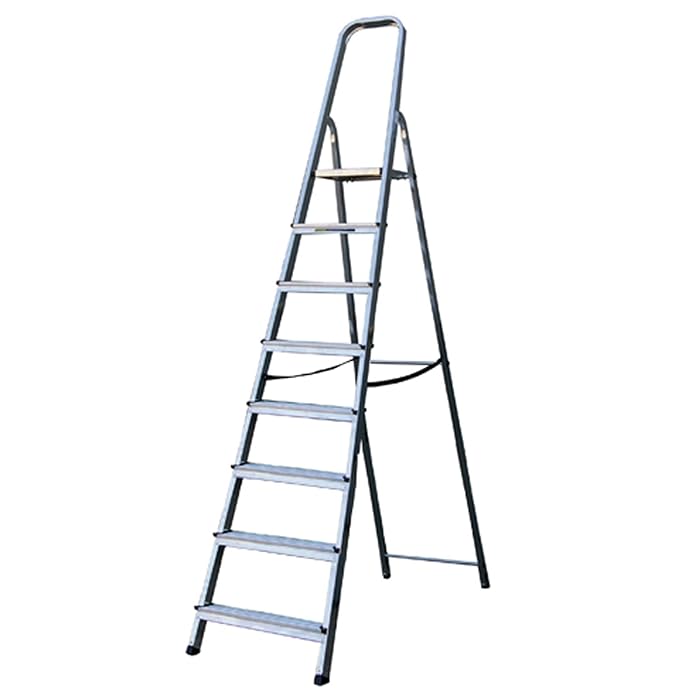 Buy Aluminium Step Ladder EN131 Folding Platform Steps Grab Rail ...