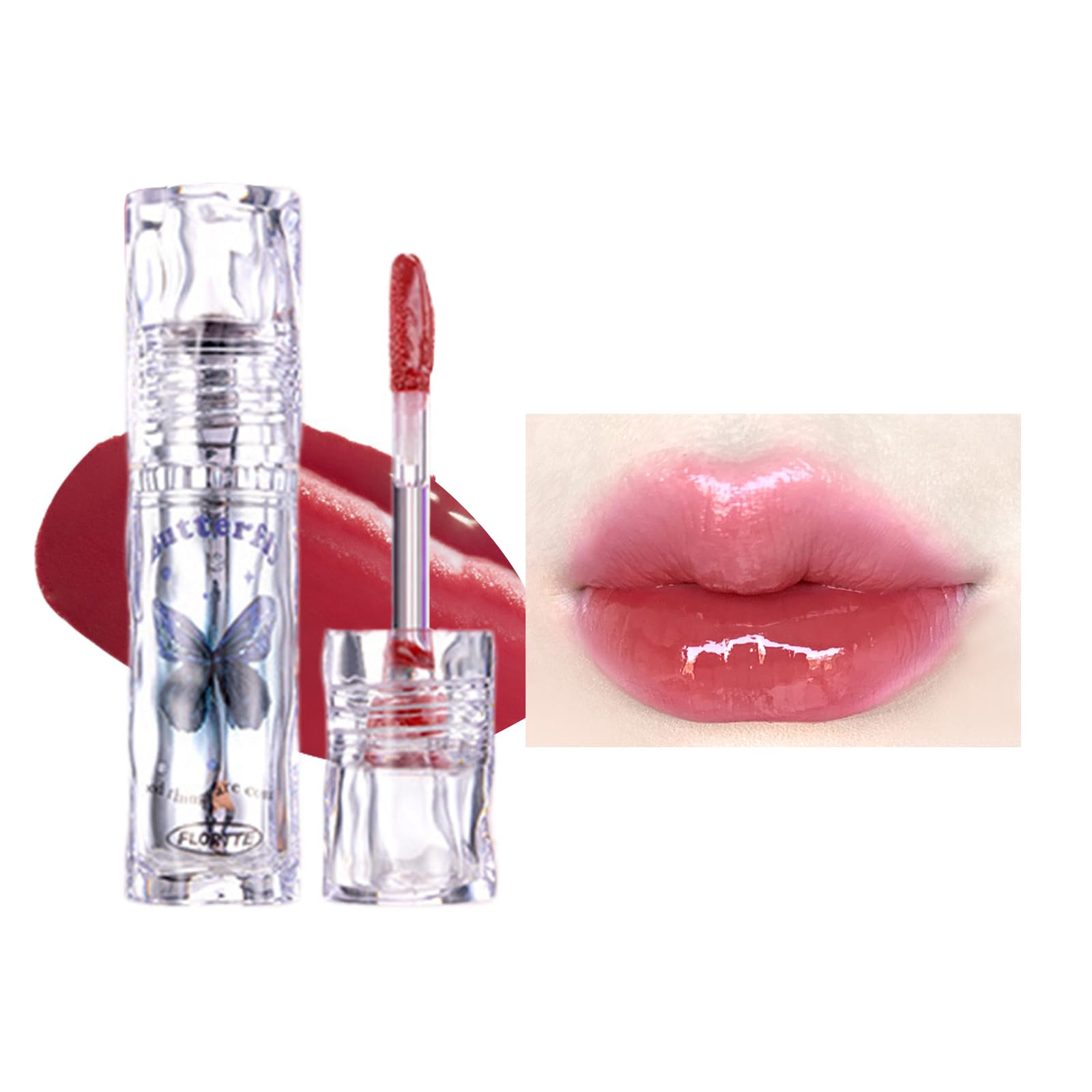 Amazon | Flortte リップティント 保湿 リップグロス 潤い ミラーティント ツヤ ミラーシリーズリップグロス 高発色 口紅 落ちない マスクにつかない 水折光リップティント ...