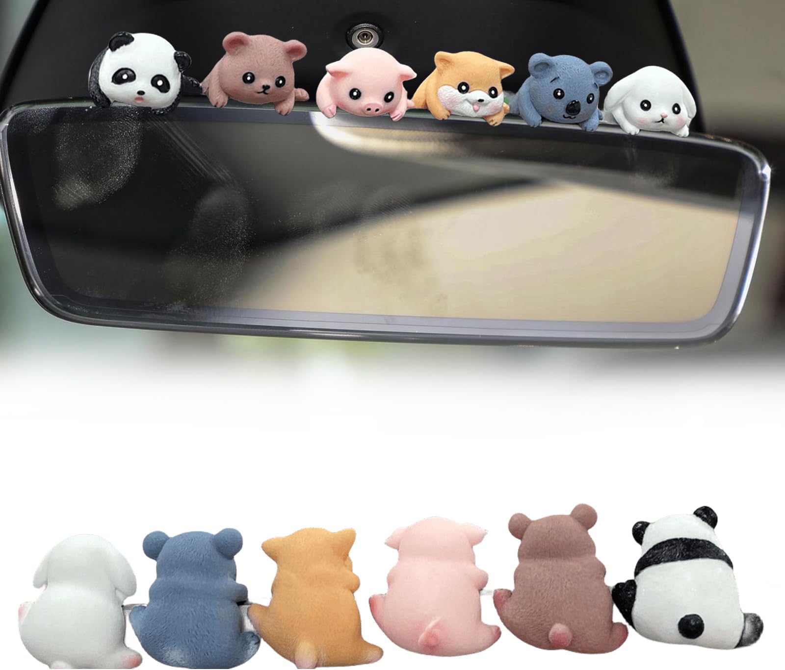 Amazon.com: 6PCS Cute Animals Decorations Compatible with Tesla Model Y ...