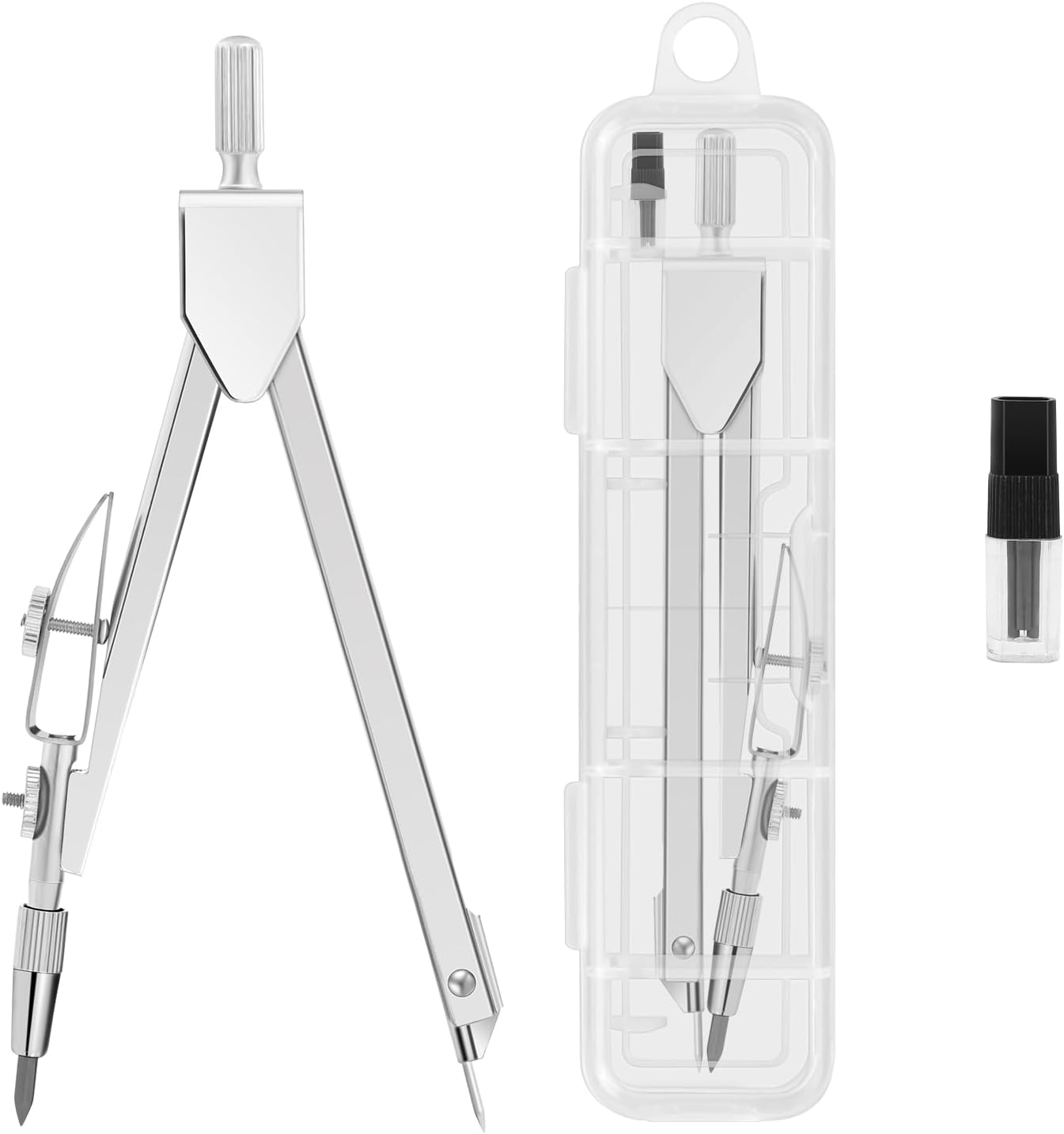 Amazon.com : Metal Compass for Geometry Math Compass with Extra Refills ...