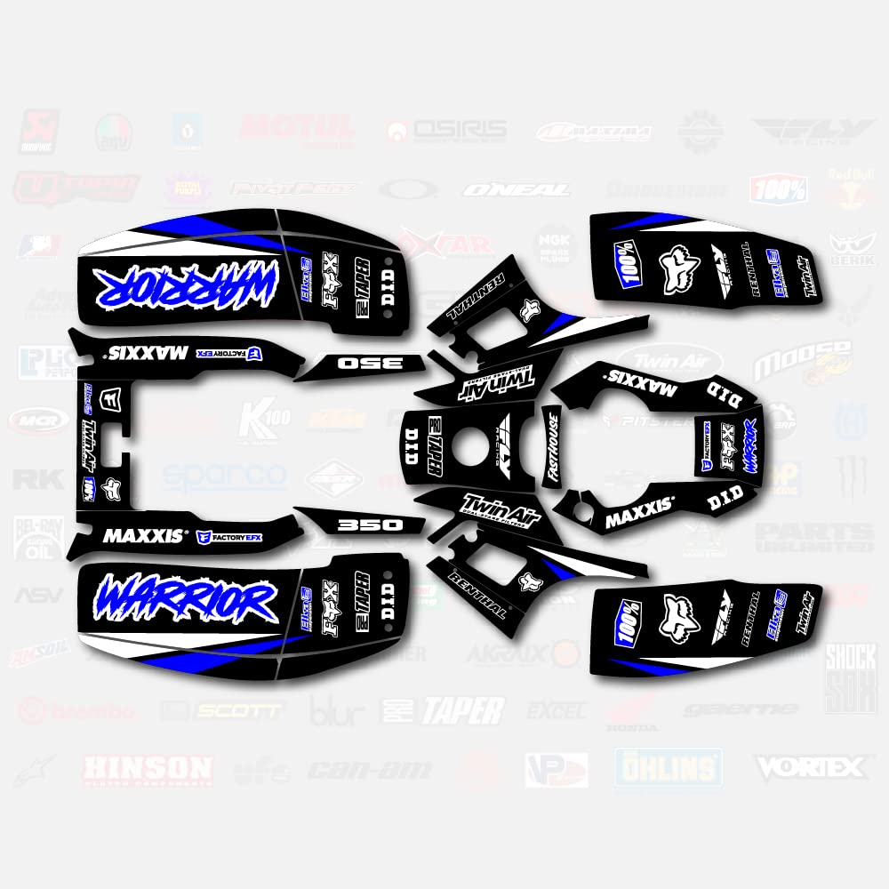 Amazon.com: Boston Decal Works Black Blue Shift Racing Graphic kit fits ...