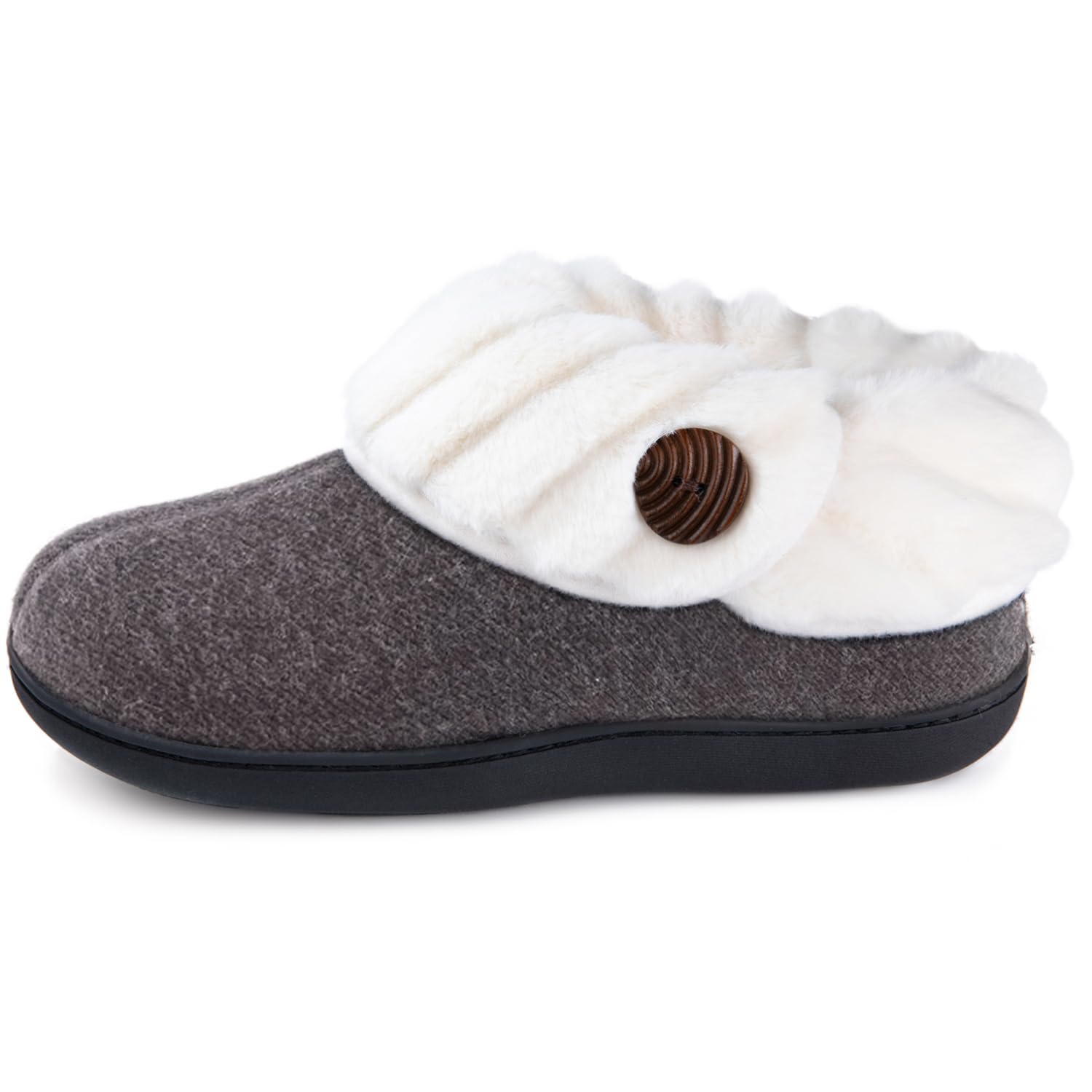 Snapklik.com : Wishcotton Womens Fuzzy Felt Slippers, Ladies Closed ...