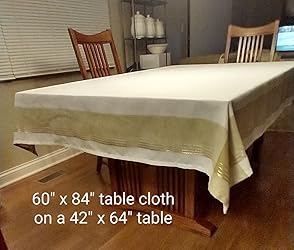 Amazon.com: GOLD SAIL White Table Cloth Square Table–Waterproof and ...