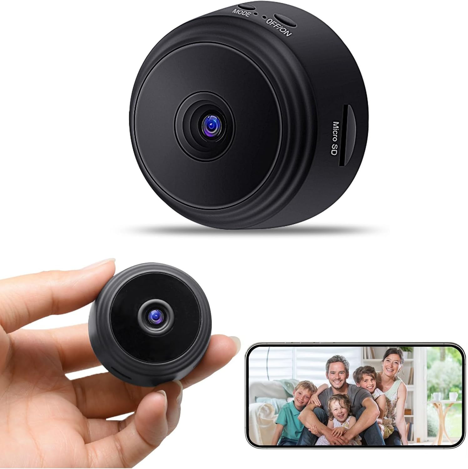 Amazon.com : Kxrgnst Hidden Cameras -Nanny Cam - WiFi Wireless -1080P ...
