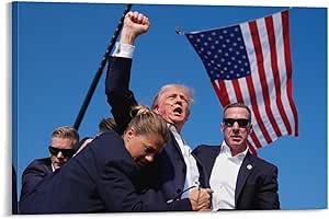 Amazon.com: Generic Fight Donald Trump Poster (Framed, 24 X 36 Inches ...