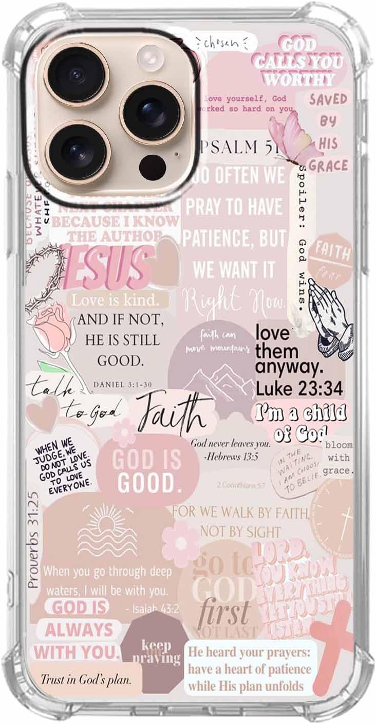Amazon.com: Case for iPhone 16 Pro with Christian Design,Jesus Bible ...
