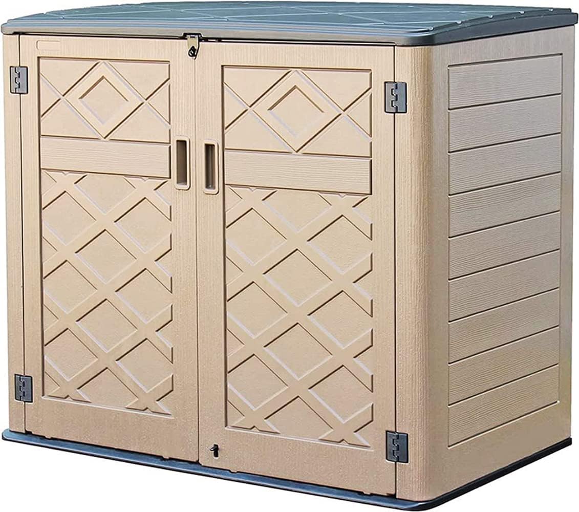HOMSPARK Horizontal Storage Shed Weather Resistance, Multi-Purpose ...