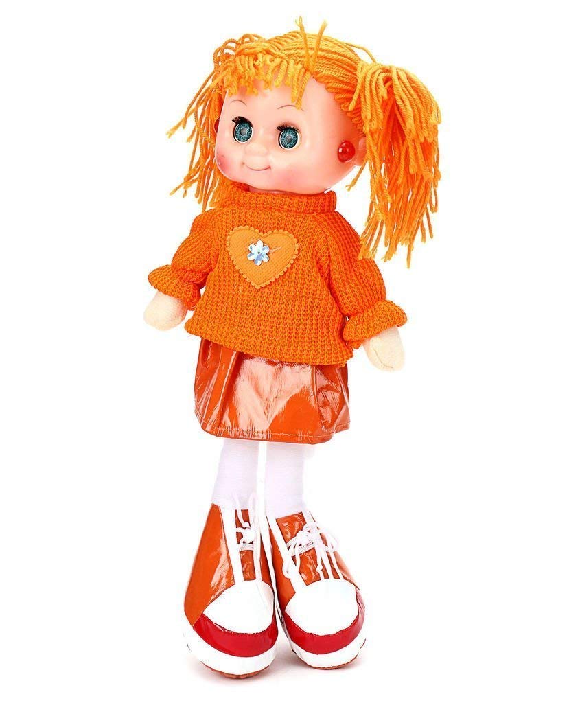 VGRASSP Beautiful Fluffy Smiling Doll Toy for Girls with Lights and ...