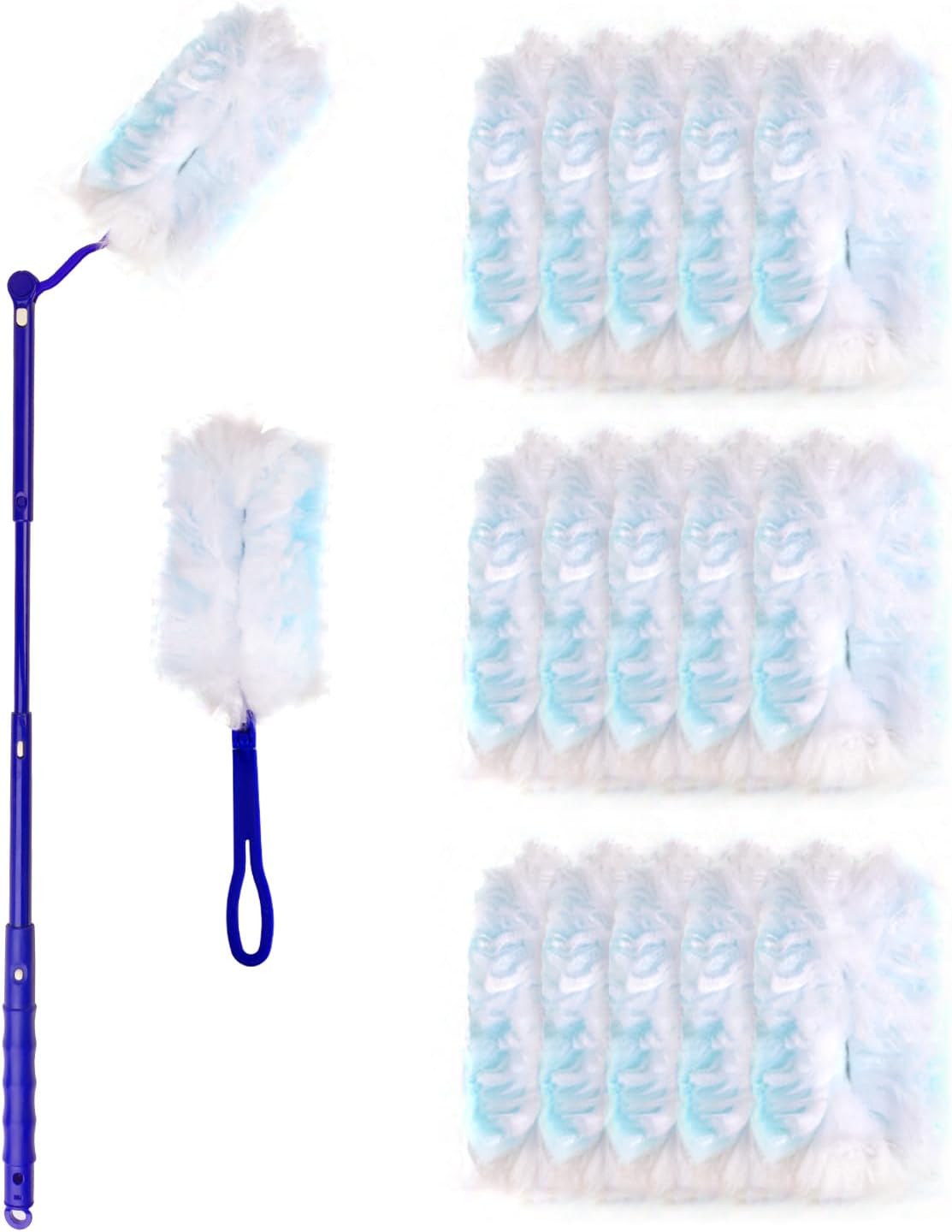 UKEENOR 180° Multi Surface Duster Refills Kit With Extender Handle (1 ...