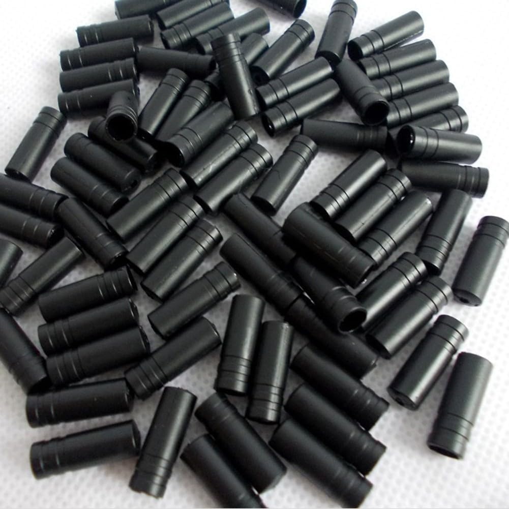 100PCS Bicycle Shift Brake Cable Housing End Caps 4mm 5mm Plastic Steel ...