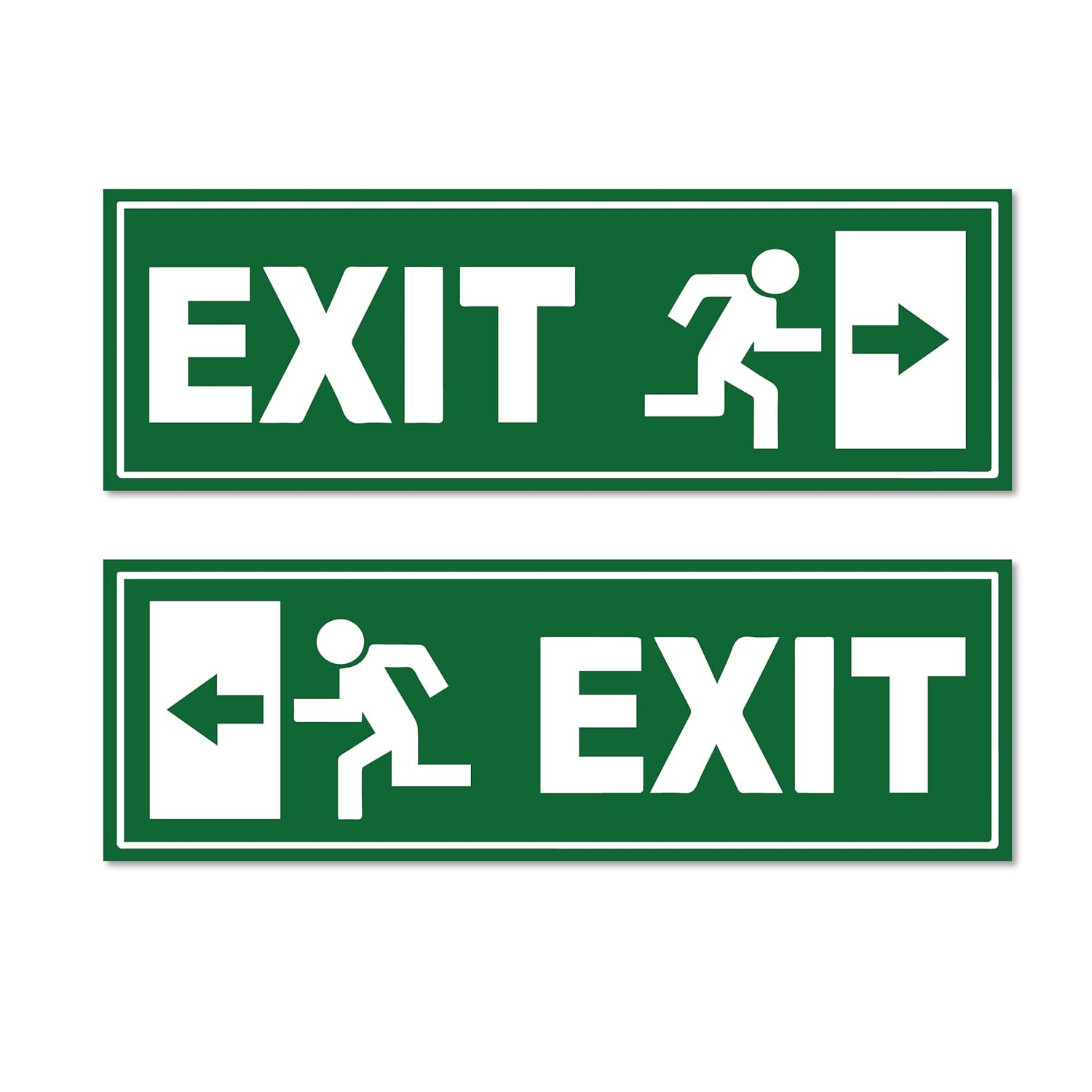 SIGN EVER Exit Sign Boards For Office Factory Bank Hospital Shopping ...
