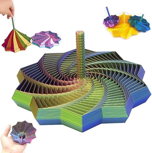 Amazon.com: 3D Expanded Sensory Fidget Star, Spinny Silent Fractal ...