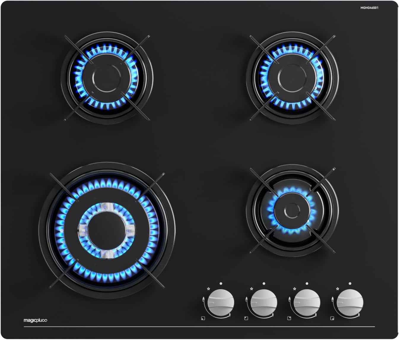 IsEasy Plaque de Cuisson Gaz 5 Feuxs, Plaque Gaz 5 Feux, Table de ...