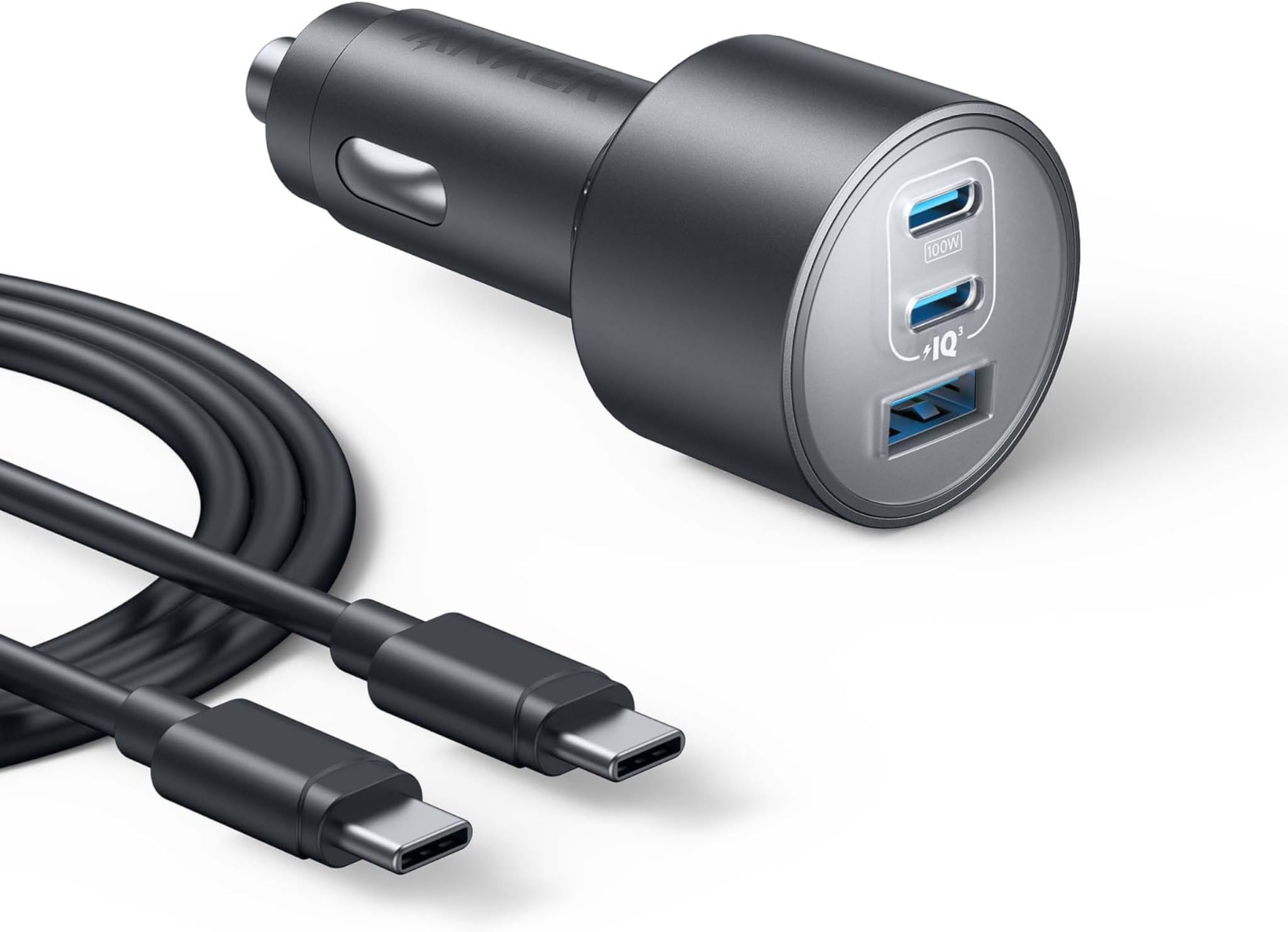 Amazon.com: Anker iPhone 16 USB-C Car Charger, 167.5W Max 3-Port Ultra ...