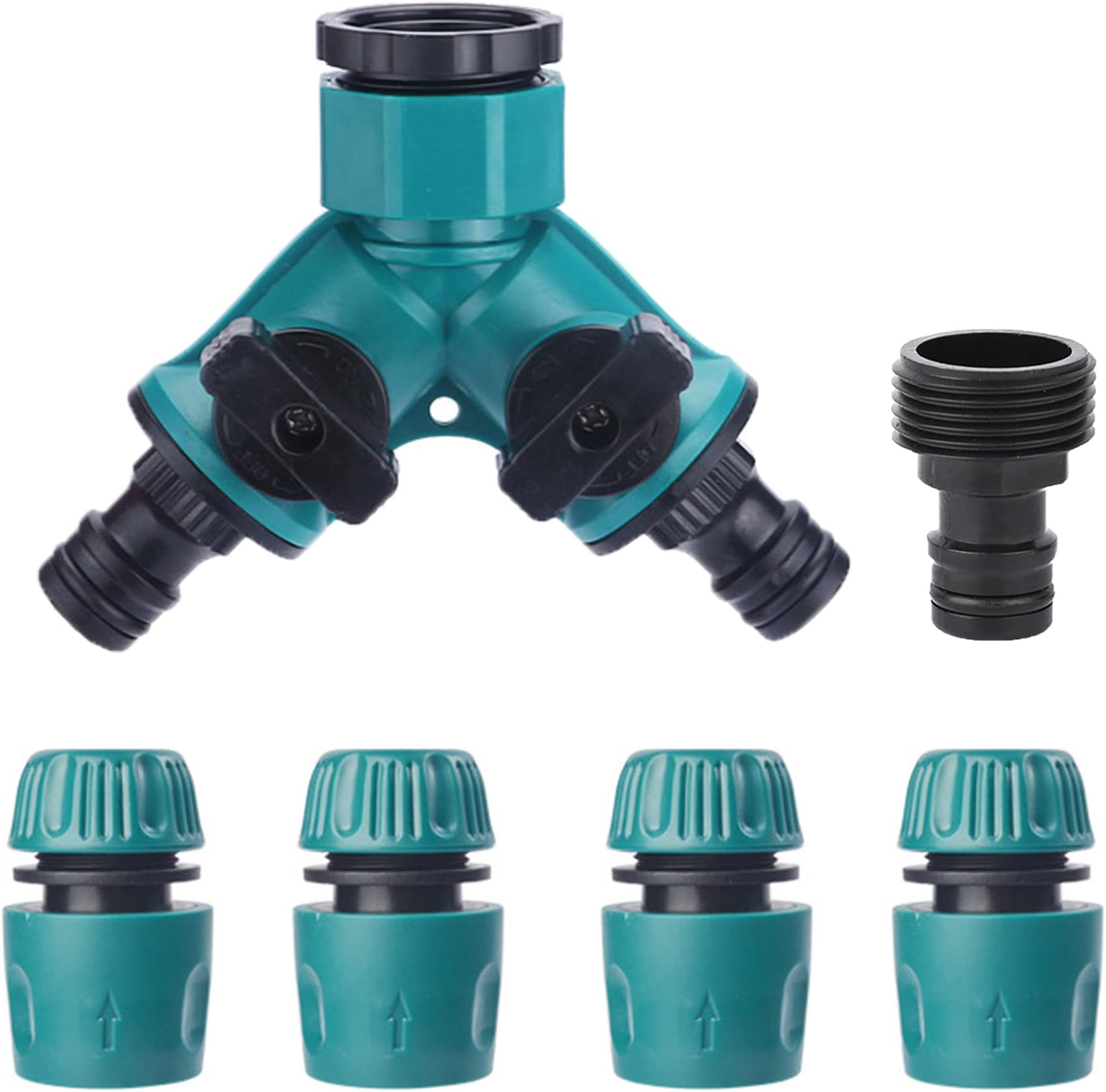 2 Way Hose Pipe Connector, Garden Hose Splitter Tap Splitter Y-Splitter ...